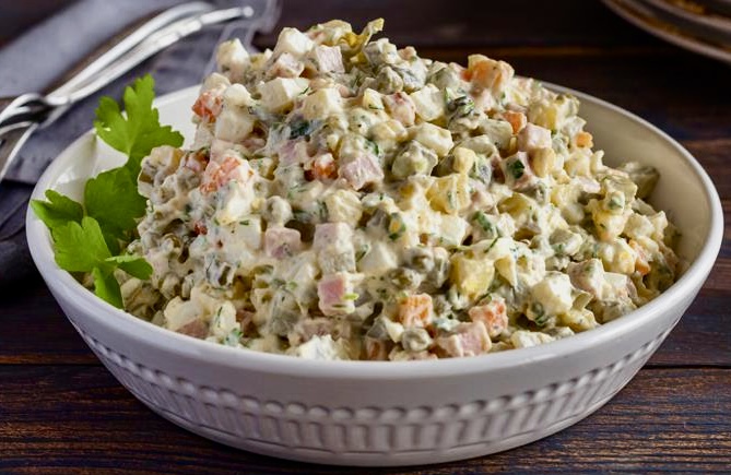 Olivier Salad (Russian Salad) – The best European and Indian food in ...